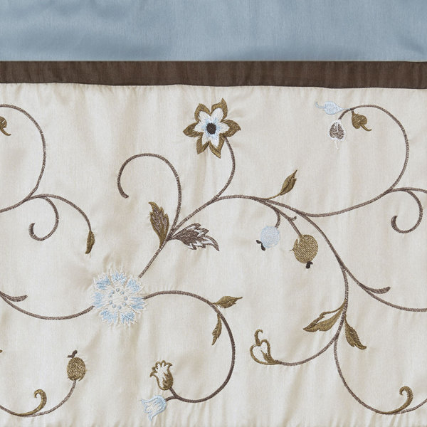 Gracie Mills Rogelio Floral Embroidered Window Valance | Wayfair